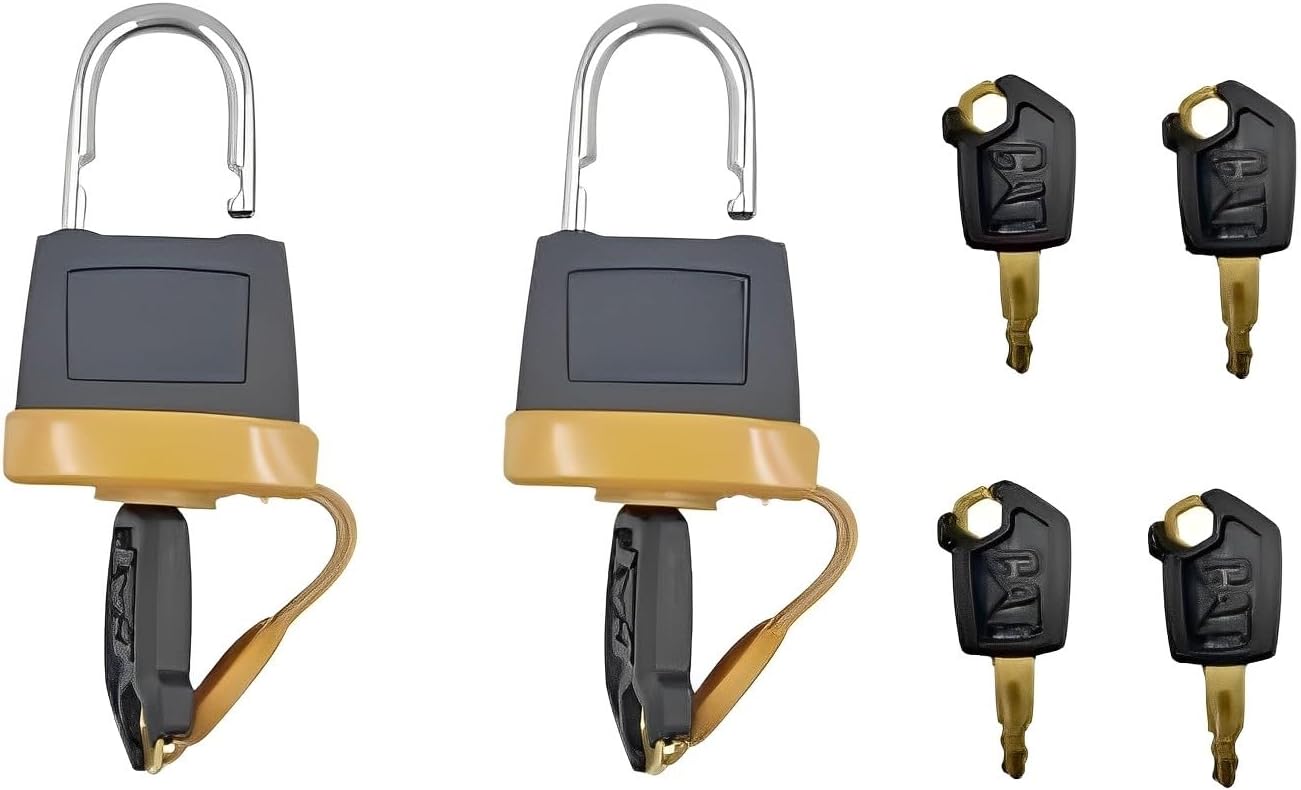 2set 246-2641 Padlock with 6pc 5P8500 Iginition Keys for Caterpillar ...