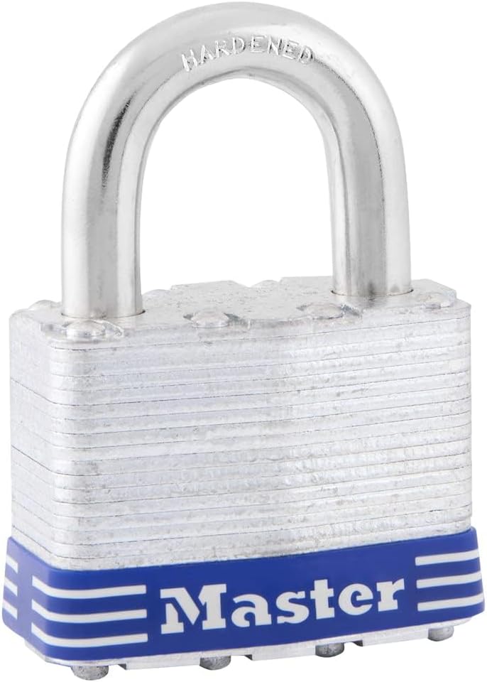 Master Lock 315KA Covered Outdoor Padlock with Key, 1 Pack, Yellow ...