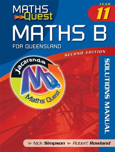 Maths Quest Maths B Year 11 for Queensland 2E Solutions Manual: Amazon ...
