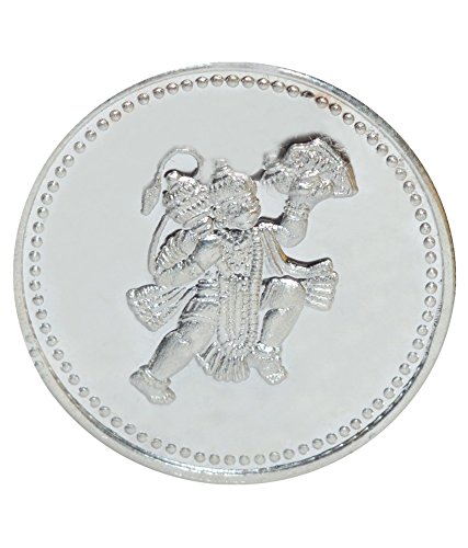 Kataria Jewellers Hanuman Ji 10 Grams Silver Coin With Gift Box In 999 ...
