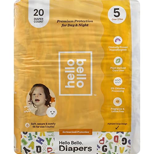 Hello Bello, Hello Bello Diaper Alpha Size 5, 20 Count