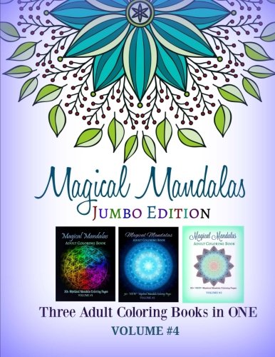 Amazon.com: Magical Mandalas: JUMBO Edition: Three Adult Coloring Books ...