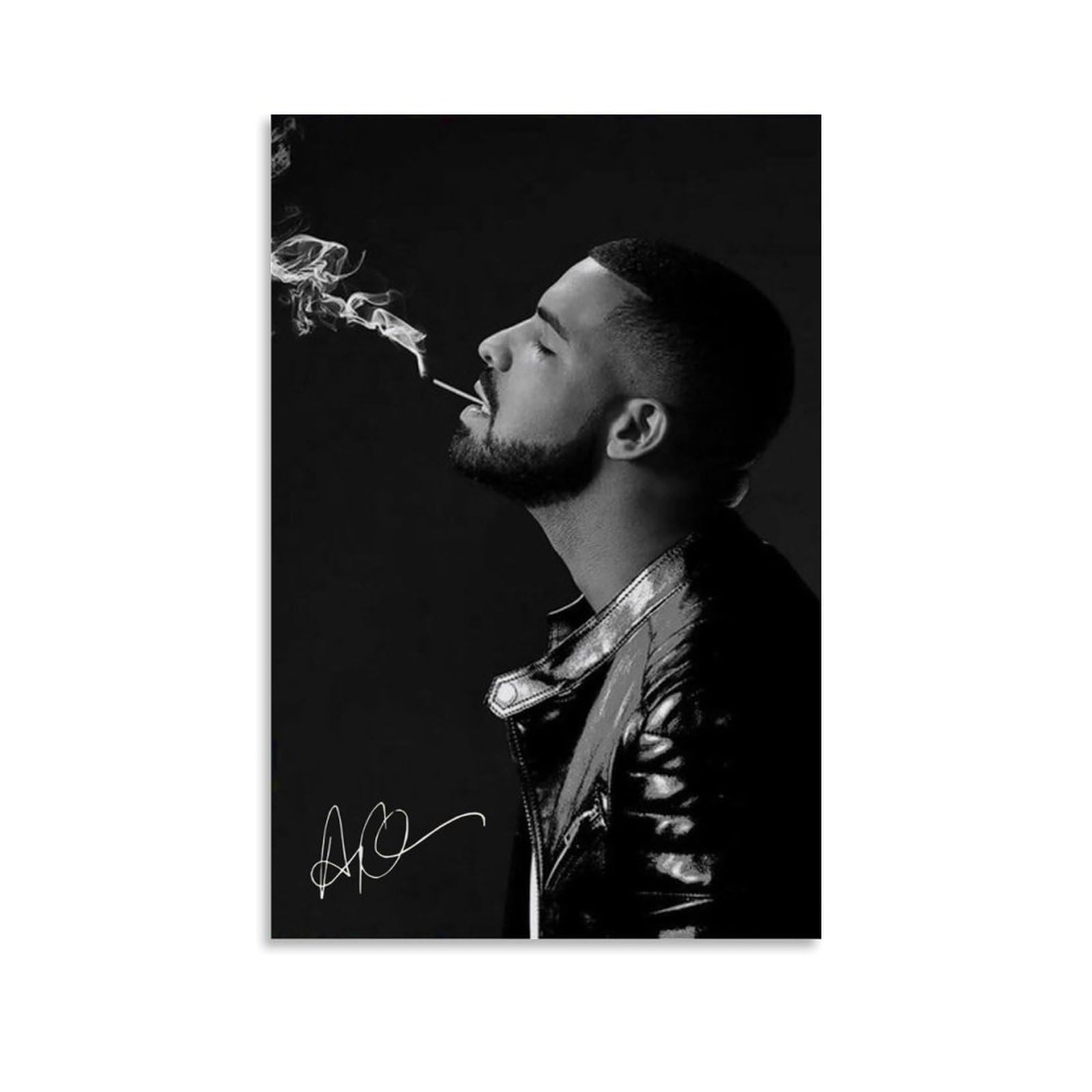 Drake Blanco Y Negro Póster De Rapper Drake En Blanco Y Negro,