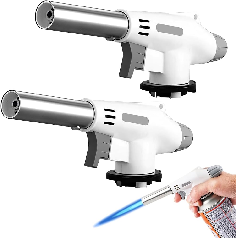 Hojalis Kitchen Blow Torch, 2 Packs Adjustable Flame Kitchen Blow Torch ...