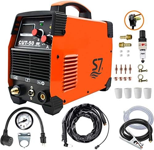 S7 50A Plasma Cutter, 110V/220V Dual Voltage CUT50 Metal Cutting ...