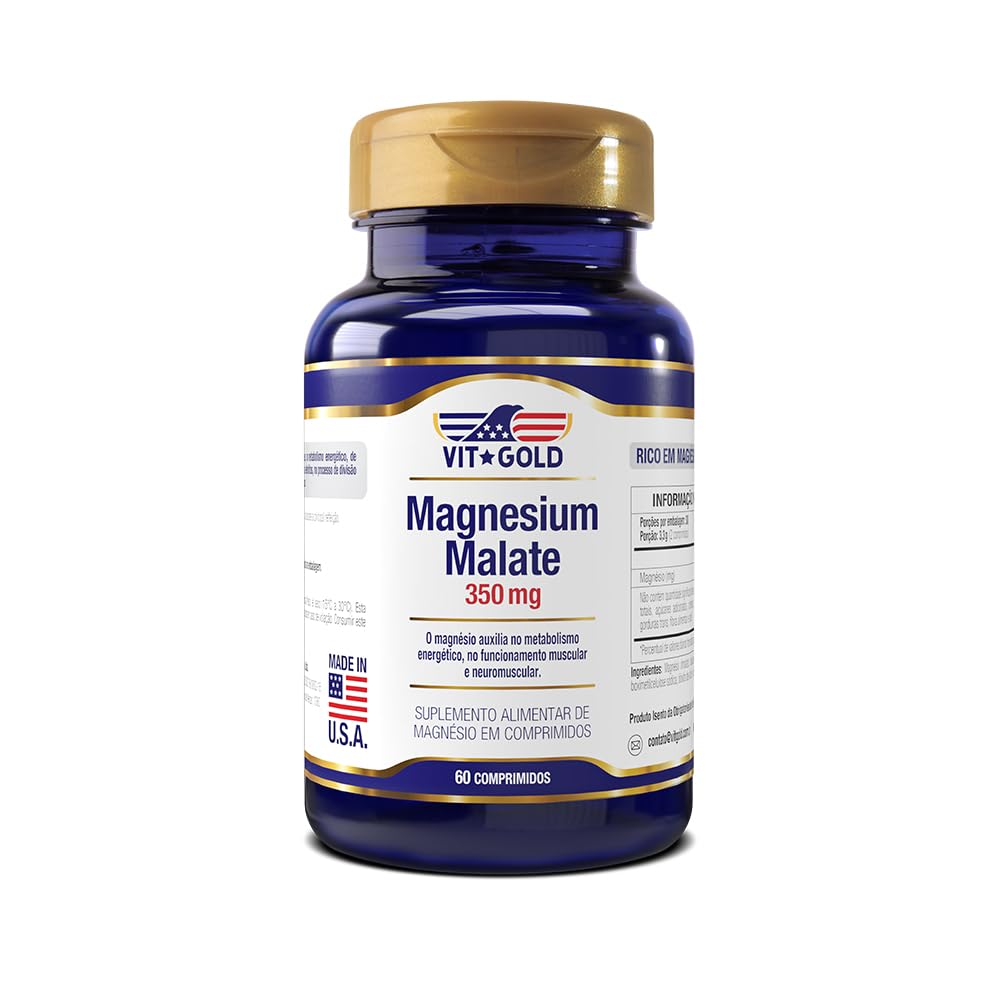 Magnesio Dimalato 350mg Vitgold 60 comprimidos | Amazon.com.br