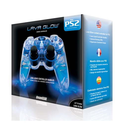 Amazon.com: Playstation 2 Lava Glow Wired Controller in gift box - Blue ...