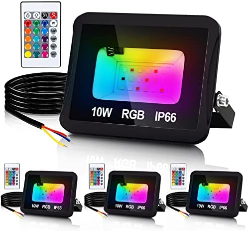 Jopassy RGB Strahler 10W Fluter Mit Fernbedienung LED Strahler ...