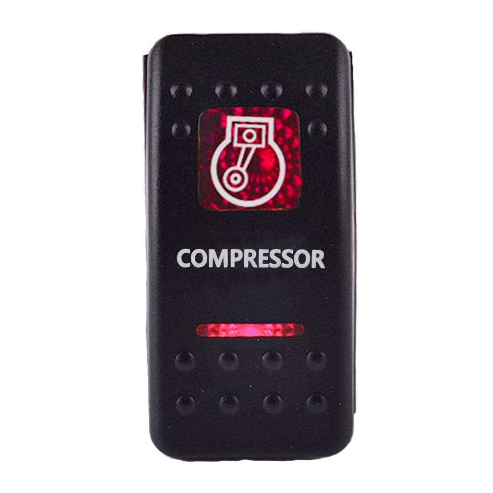 Amazon.com: ESUPPORT Car Red LED Compressor Light Rocker Toggle Switch ...