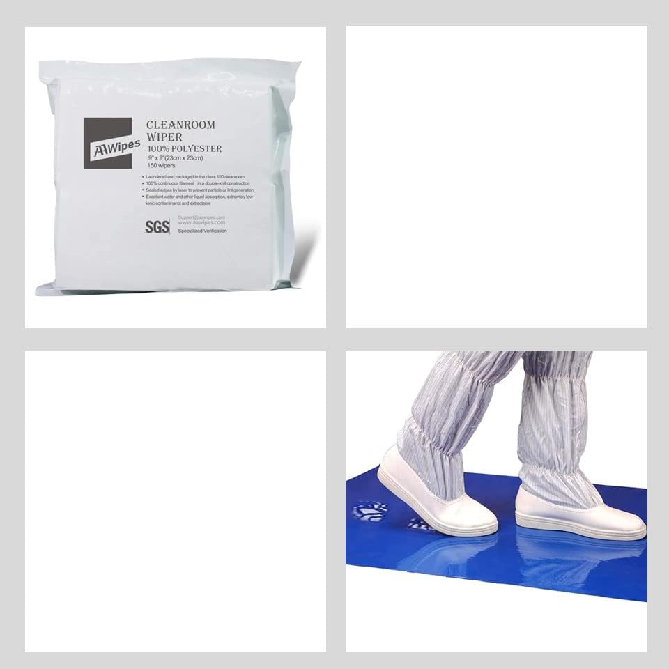 Amazon.com: Polyester Wipers 9" x 9" (Bag of 150 Pcs) and Blue Sticky ...