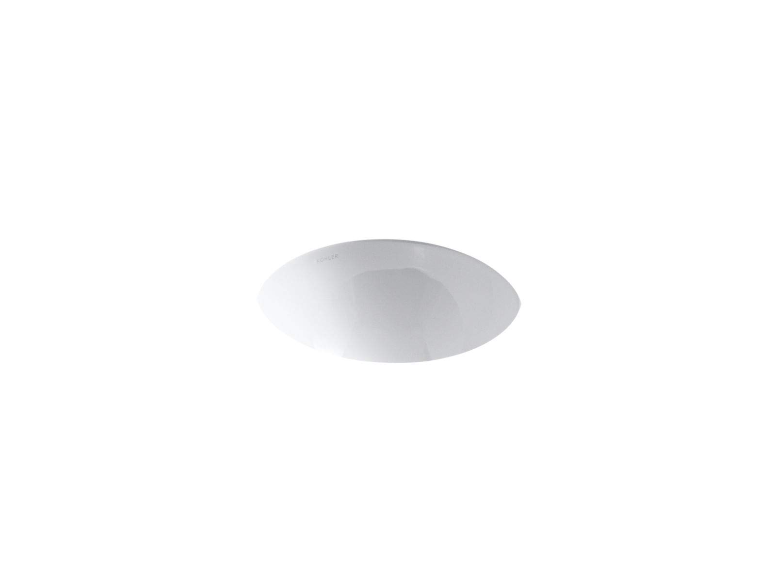 KOHLER K-2298-0 Compass Self-Rimming Undercounter Bathroom Sink, White ...