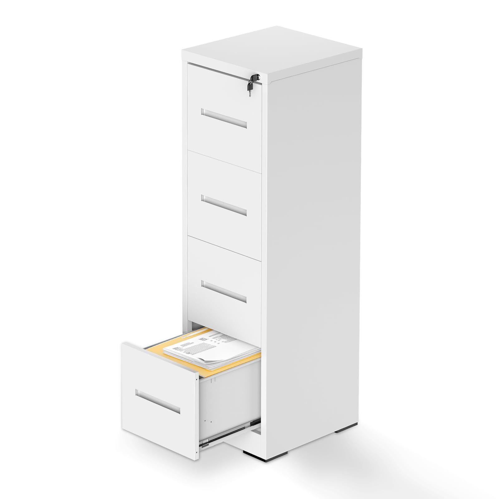 Buy [New-Gen]4 Drawer File Cabinet with Lock,Metal Tall Filing Cabinet ...