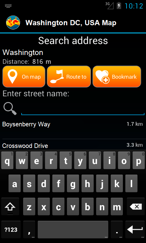 Washington DC, USA Offline Map: Mapping Services:Amazon.co.uk:Appstore ...