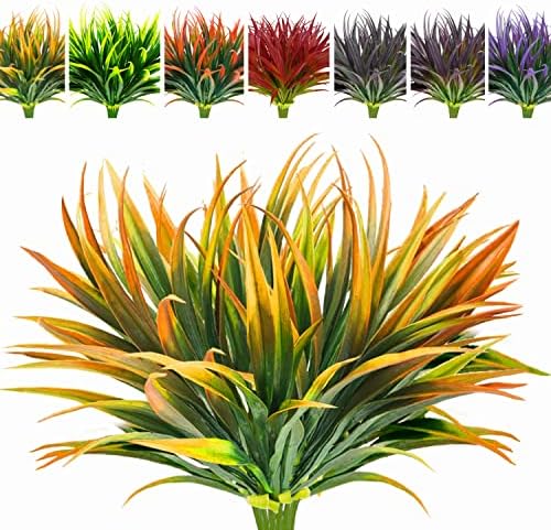 AUMVEYI 8pcs Artificial Fall Flowers Outdoor Decoration, Fake Fall ...