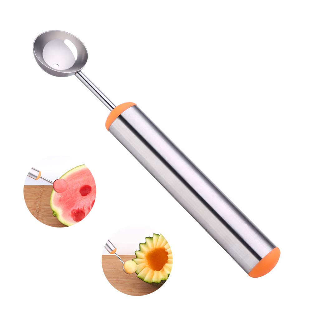 ROARINGWILD Fruit Spoon Ice Cream Scoop Stainless Steel Multi-Function ...