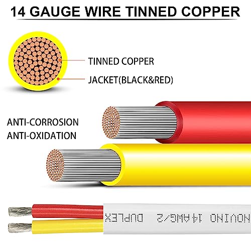 Snapklik.com : 14 Gauge Marine Wire,100ft 14/2 AWG Duplex Maine Grade ...