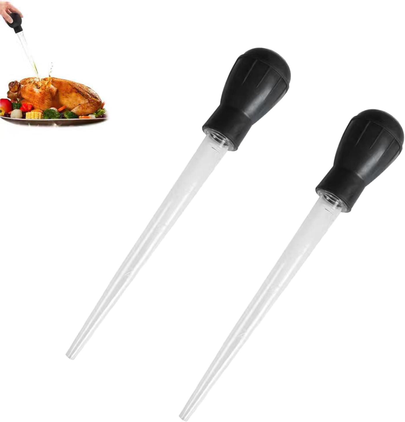 JYTDBCS 2 Pcs Turkey Baster Large,Chicken Basting Cooking Pipette ...