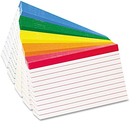 Amazon.com : Office Depot Color-Coded Ruled Index Cards, 3in. x 5in ...