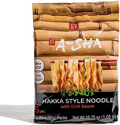 Amazon.com : A- Sha Noodles Hakka Sauce Chili 16.75 oz (Pack of 6 ...