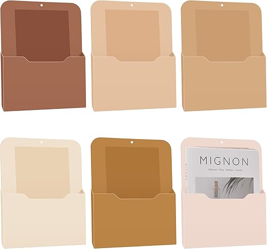Amazon.com : Fuutreo 6 Pcs Magnetic Wall File Organizer Magnetic Wall ...