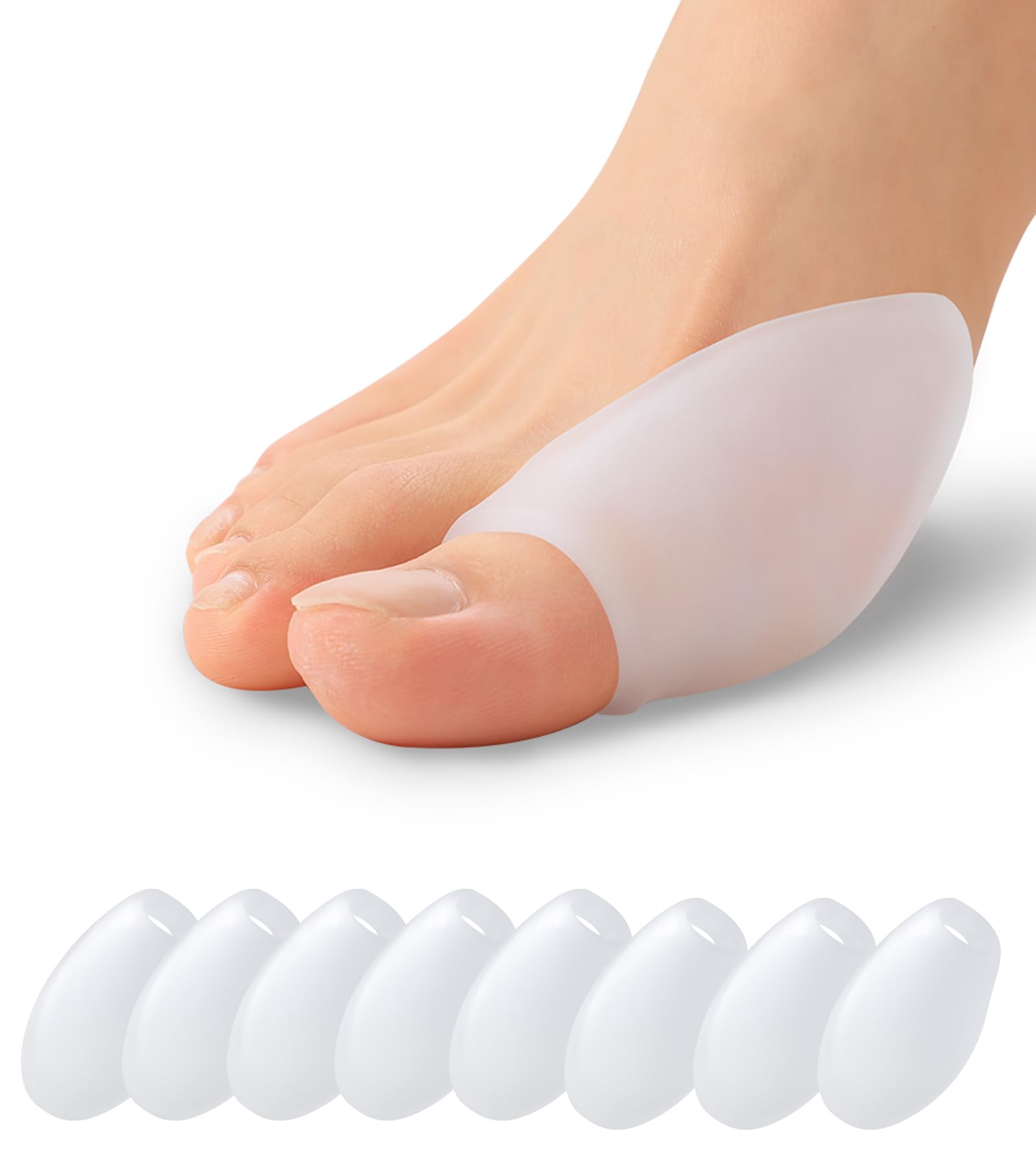 Sumifun Gel Bunion Pads Protector - 8 Count Reusable & Washable Bunion ...