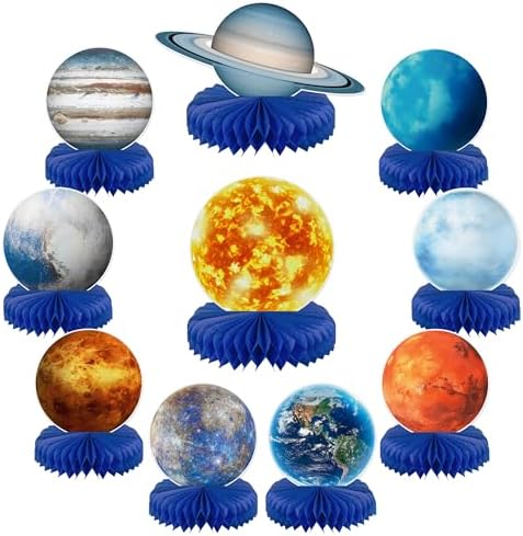 Amazon.com: 10 Pcs Space Solar System Honeycomb Centerpieces for Tables ...