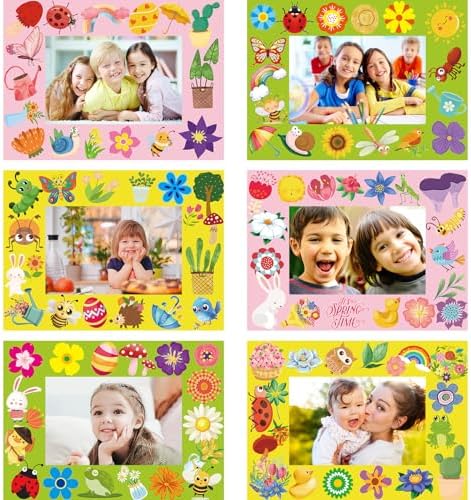 Amazon.com: FANCY LAND Spring Craft for Kids Hello Spring Picture Frame ...