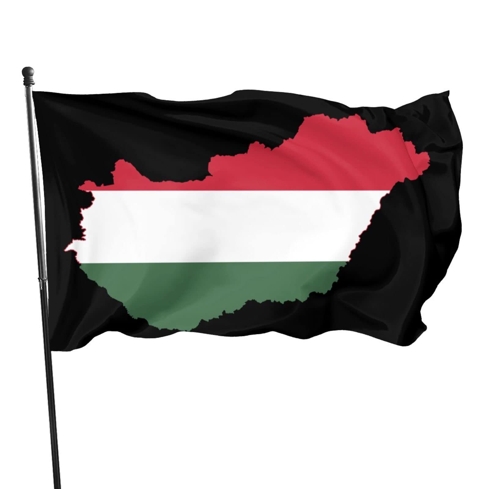 Hungary Flag Map