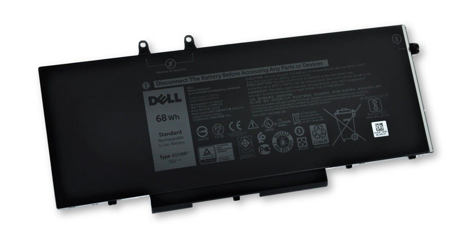 Dell Latitude 5400 5500 5510 Precision 3450 3541 4 Cell 68Wh Battery ...
