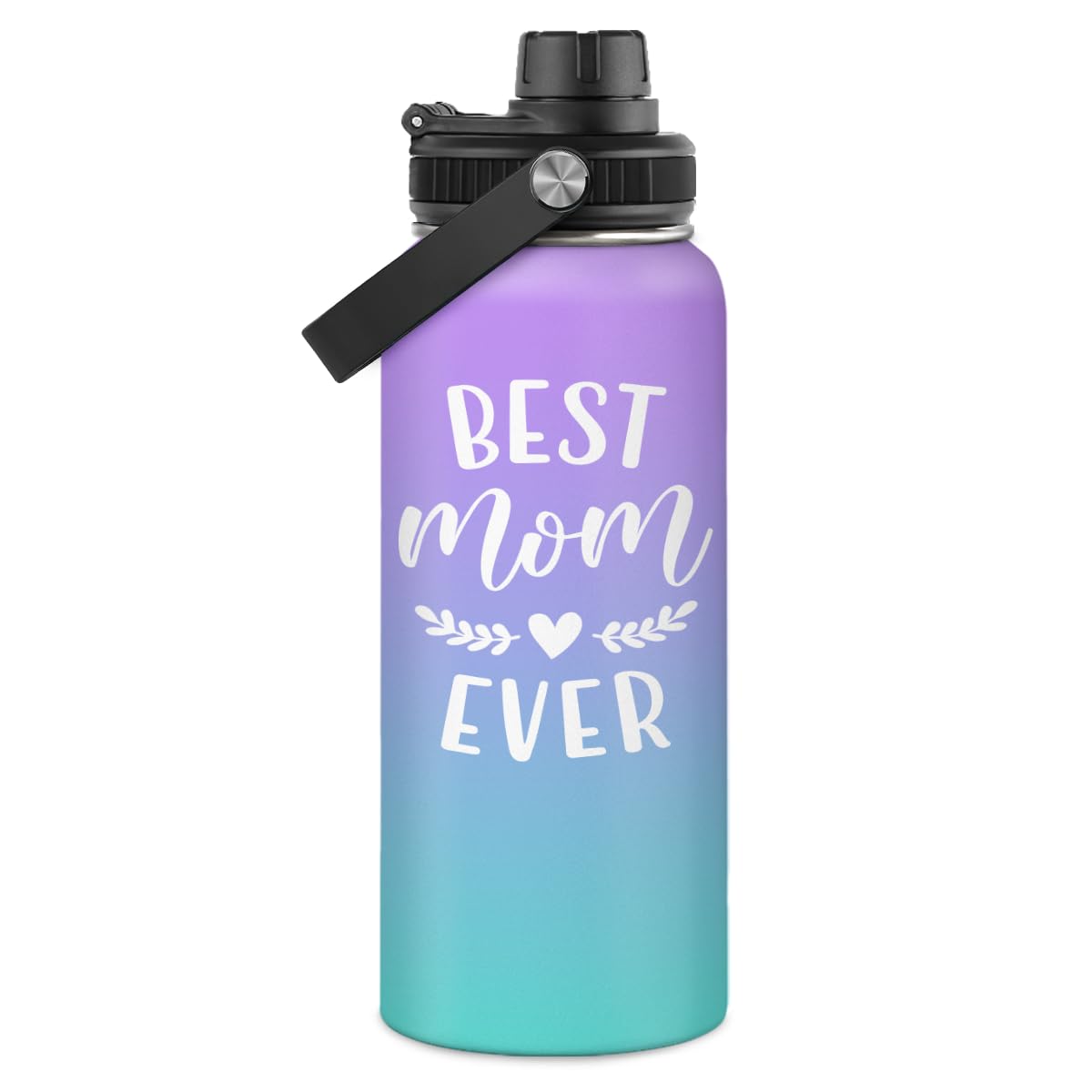 Amazon.com: SANDJEST Best Mom Ever Water Bottle 32oz Stainless Steel ...