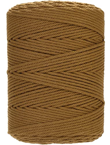 GOHOF Macrame Cord 4mm x 300m Premium Cotton Macrame Rope, 4 Strand ...