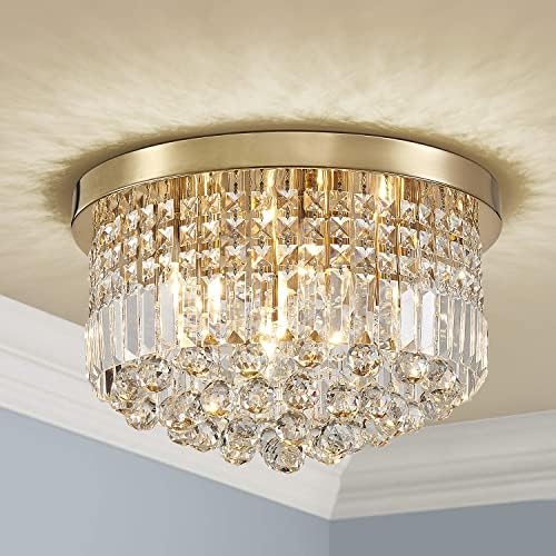 Shrine Lighting 21009G Modern K9 Crystal Raindrop Chandelier 9 Lights ...
