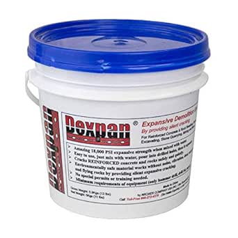 Dexpan Expansive Demolition Grout 11 Lb. Bucket for Rock Breaking ...