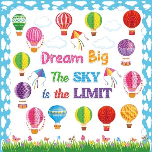 Amazon.com : Pajean 66 Pcs Dream Big The Sky is The Limit Bulletin ...