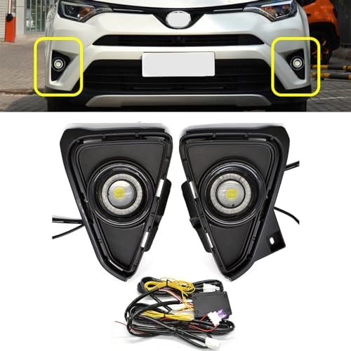 Amazon.com: ECAHAYAKU LED Fog Light Fit For 2016-2018 Toyota RAV4 DRL ...