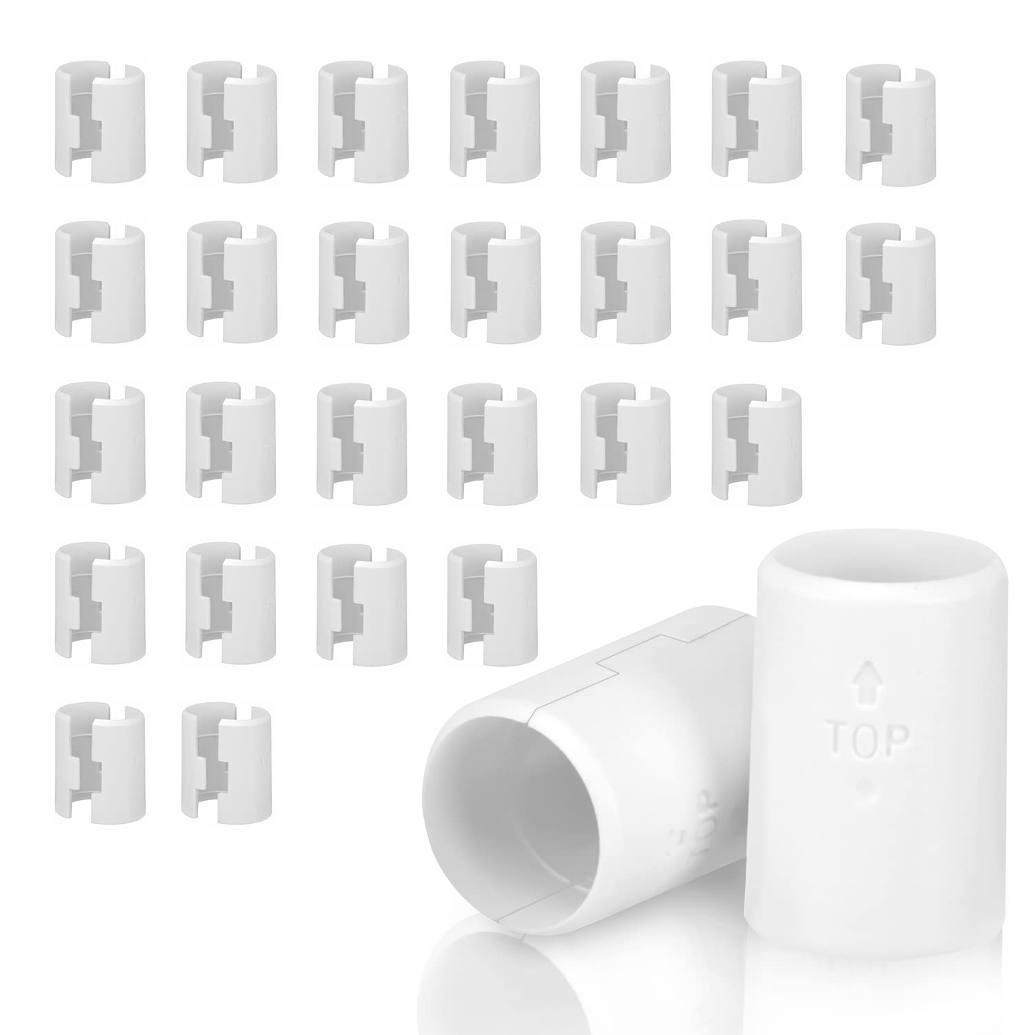 Snapklik.com : Jamiikury 52pcs White Wire Shelf Clips Shelf Lock Clips ...