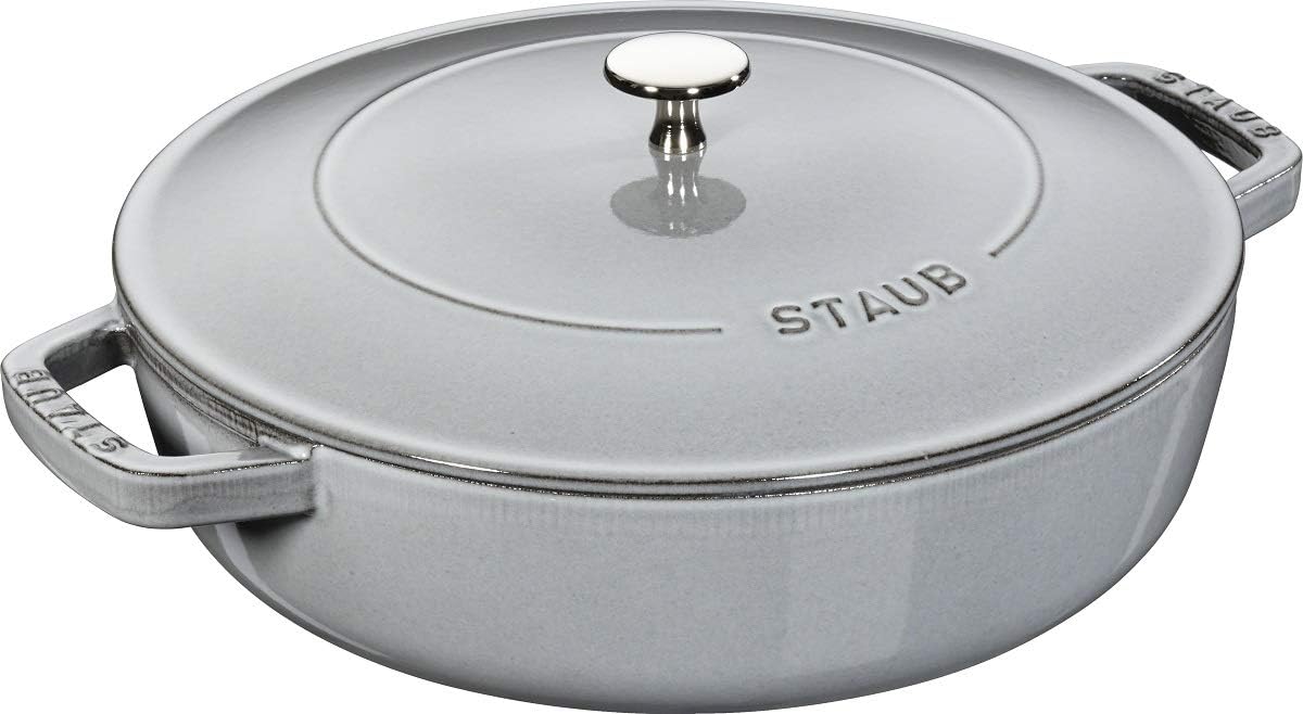 Amazon.com: Staub Cast Iron 3.5-qt Braiser - Graphite Grey, Made in ...