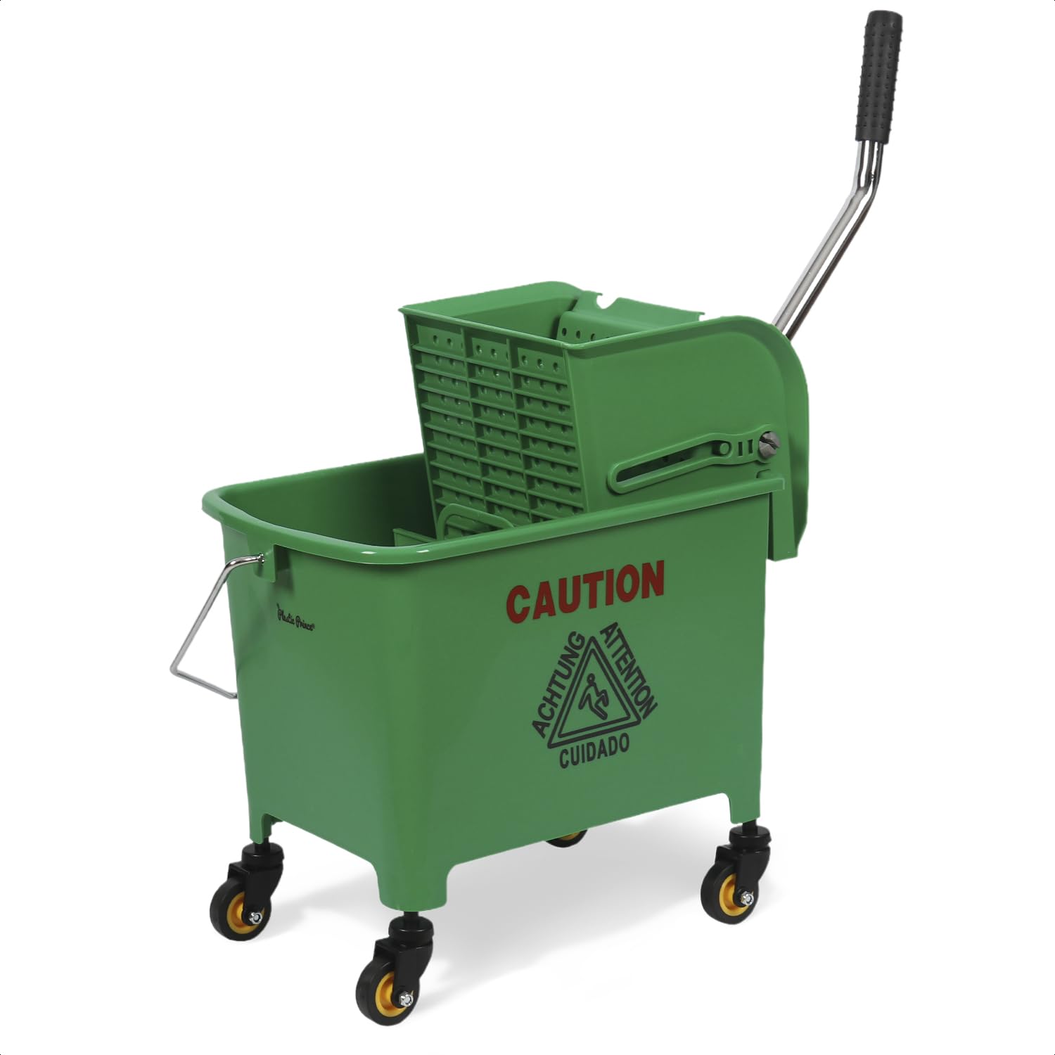 Amazon.com: PLASTIC PRINCE Mop Bucket with Wringer on Wheels, Small ...