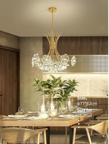 Buy CITRA 19 Light Gold Body Acrylic LED Chandelier Hanging for Living ...