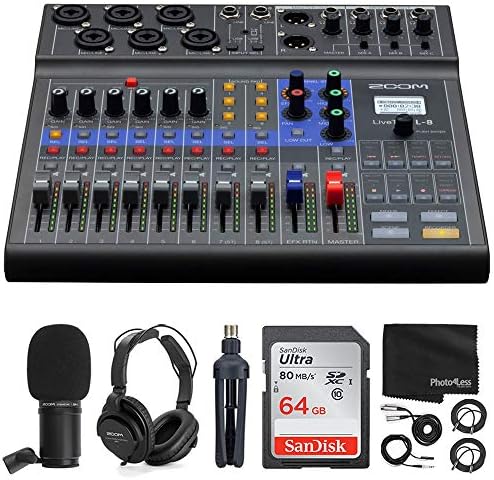 Amazon.com: Zoom LiveTrak L-8 Portable 8-Channel Digital Mixer and ...