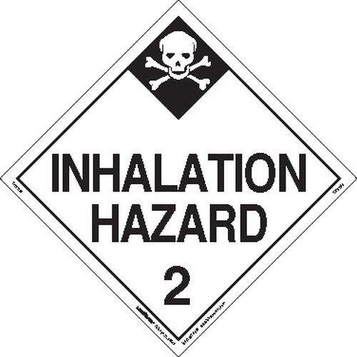 Labelmaster Z-PSR28 Inhalation Hazard 2 Hazmat Placard, Worded ...