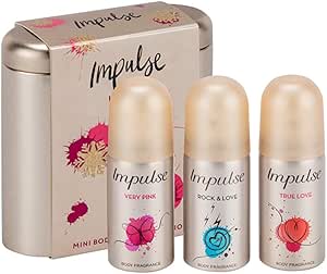 Impulse Unique Mini Tin Body Spray Gift Set : Amazon.co.uk: Home & Kitchen