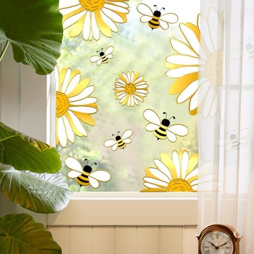 Amazon.com: 12PCS Gold Sunflower Window Clings for Glass Windows 2 ...