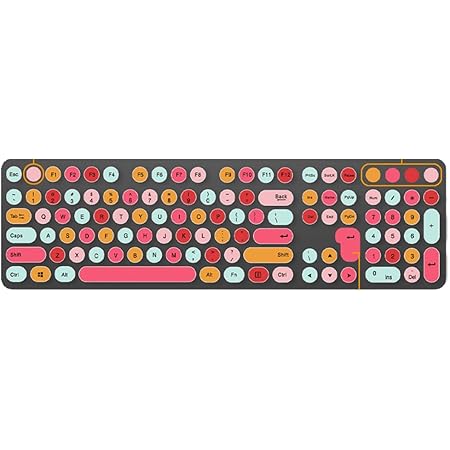 Amazon.com: Round Keyboard Stickers Letter Key Sticker English Computer ...