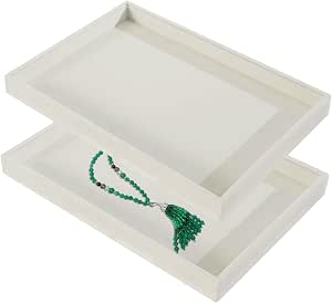 Amazon.com: Justsoso 2pcs/Set Velvet Jewelry Tray, Grids Large Storage ...