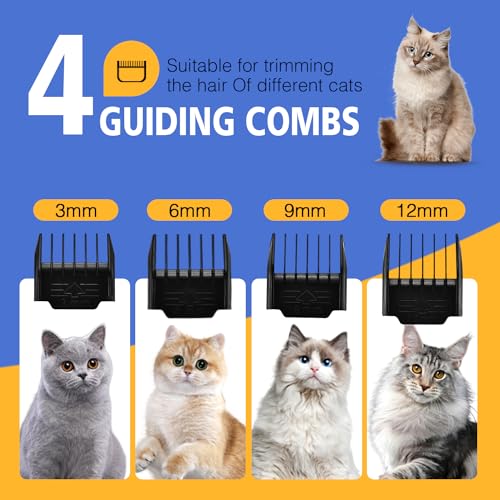 Snapklik.com : Pet Clippers For Cats - Low Noise, 3-Speed Grooming Kit ...