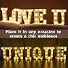 Amazon.com: HXWEIYE LED Marquee Letters Lights Sign-U, Led Letters ...