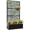 Amazon.com : Elevens Metal Planter with Trellis, Trellis with Planter Box & Privacy Screen ...