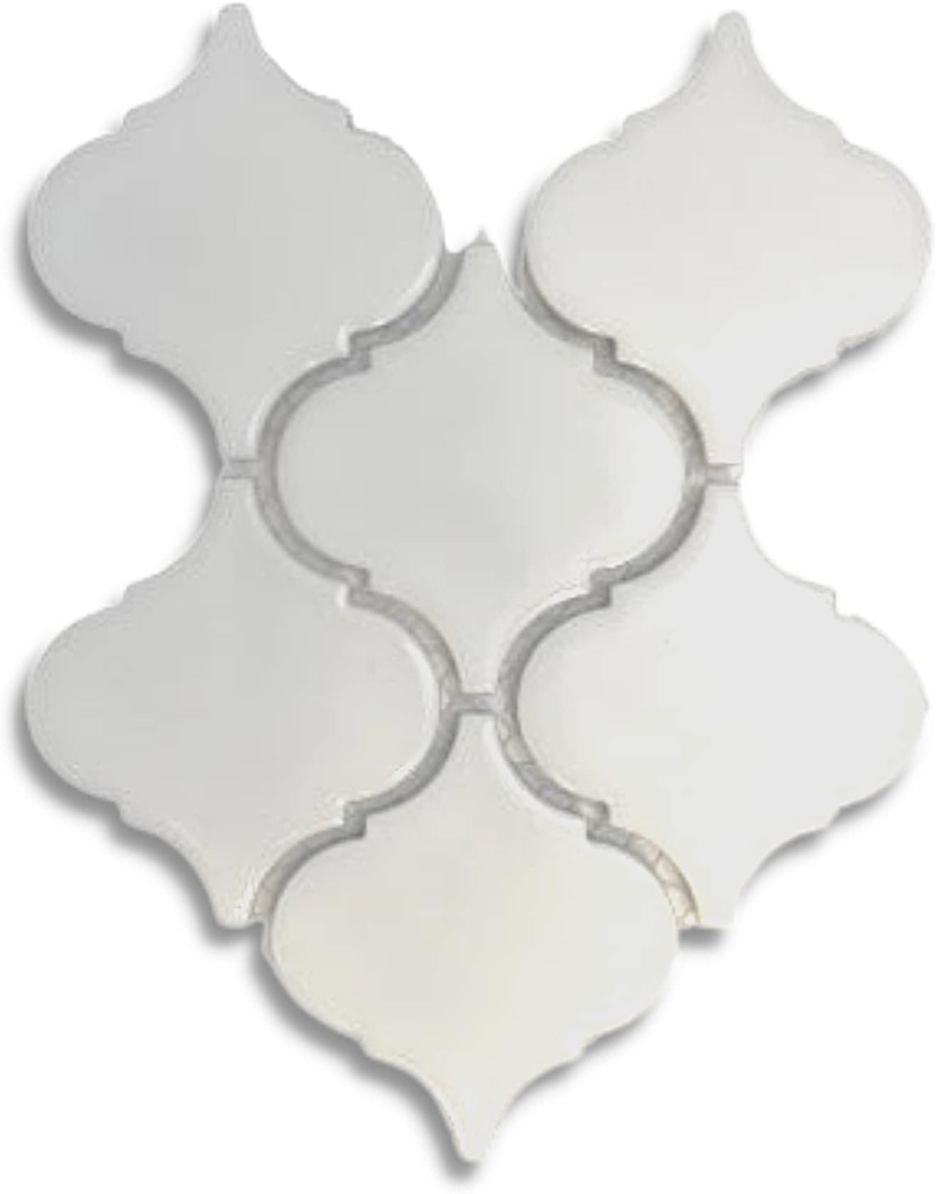 Bianco Arabesque 6mm Ceramic Mosaic Tile - Amazon.com