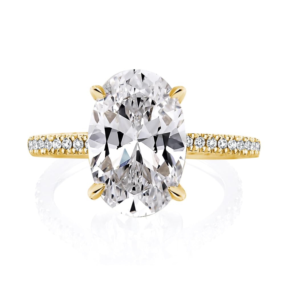 Snapklik.com : Effinny 3.5ct Elongated Oval Cut Engagement Ring,No ...